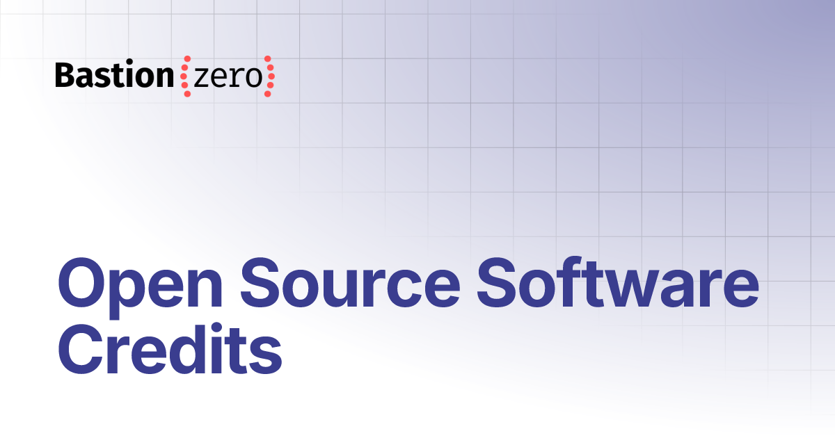 Open Source Software Credits | Product Docs